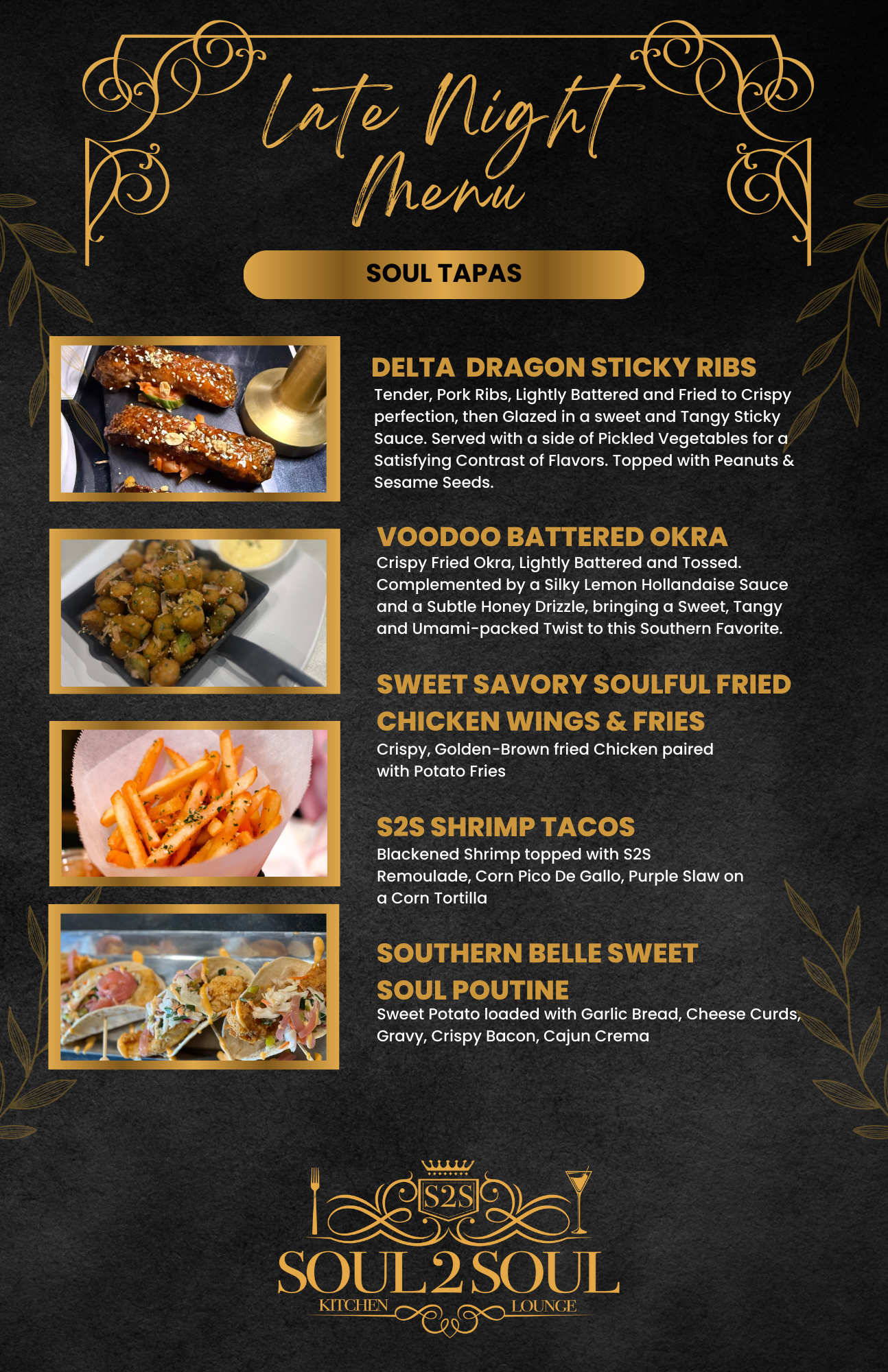 Menu – Soul Lounge